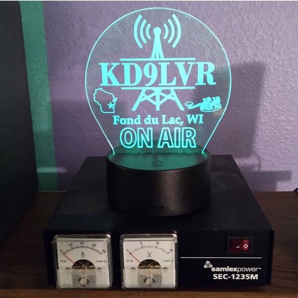 HAM Radio Callsign LED Edge Lit Sign (custom!) - Etsy