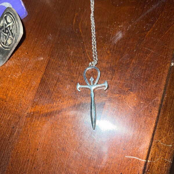 Vampire Ankh Necklace Silver - Etsy