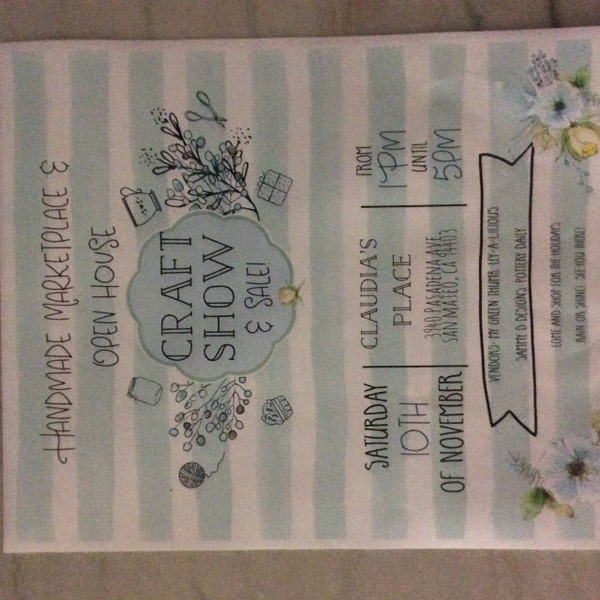 Craft Show Flyer, Custom Flyer, Vendor Flyer, Invitation for Vendors ...
