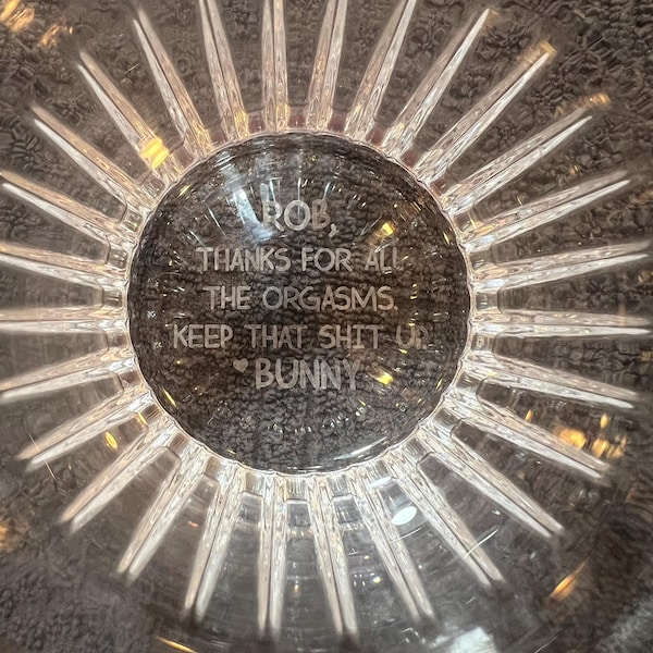 Custom Etched Handwriting Rock Glass - Engrave Your Handwritten Message ...