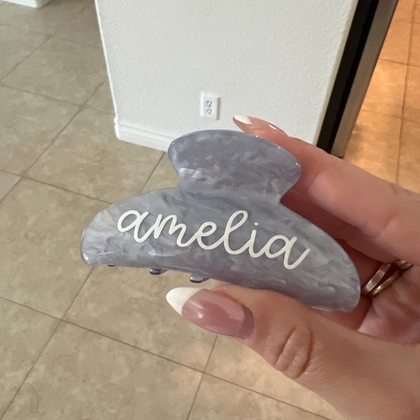 Personalized Hair Claw, Custom Hair Claw, Bridesmaid Gift Wedding Gift ...
