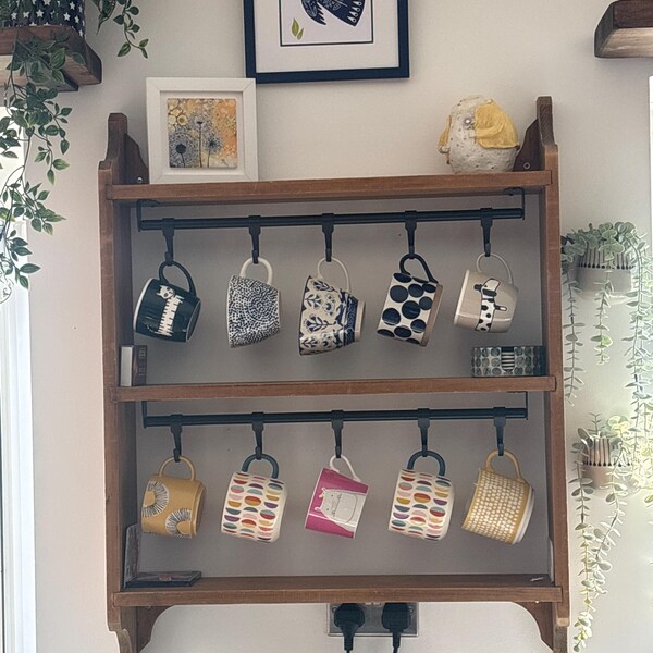 Mug Rail for Hanging Cups/utensils Available in 60/80cm to Fit Under ...