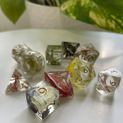 Forest Floor REAL PLANTS Dice Set for Dungeons and Dragons Tabletop RPG ...