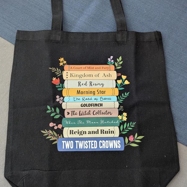 Custom Book Tote Bag, Bookish Personalized Tote Bag,bookish Gift Idea ...
