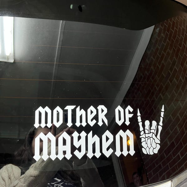 Car Decal Mother of Mayhem, Alternative, Vinyl Decal, Mama, Chaos ...