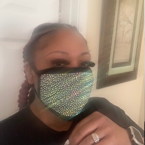 Sale Fashion Bling Face Mask USA Rhinestone Mask Swarovski | Etsy