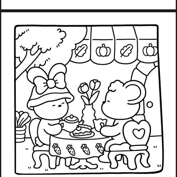 Coco Wyo Cozy Friends Coloring Book, Cute and Comfy Digital Coloring ...