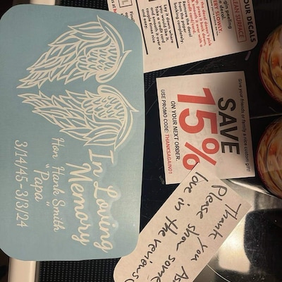 Personalized Dad in Loving Memory Decal in Loving Memory Decal Custom ...