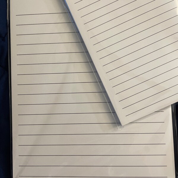 Stationery Note Cards for Men With Border and Name in Modern Font ...