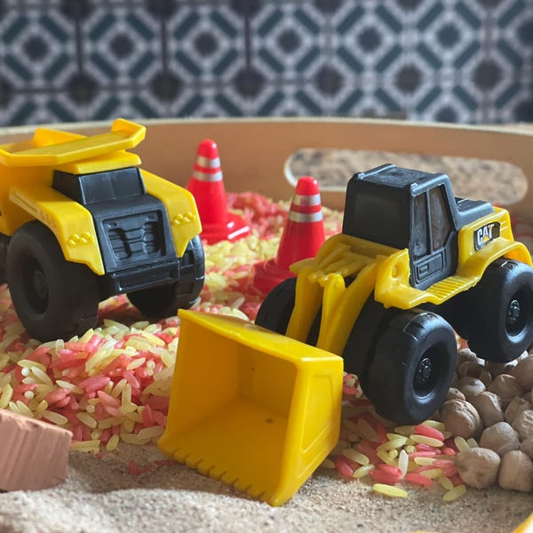 Digger Set Building Site Play Tray Sensory Digger Kit Building Site ...