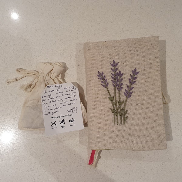 Daisy Book Case Book Cover Linen Embroidery Cloth Recycleable Book ...