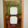 Whimsical Wood House Number Sign House Number With Mushrooms Custom ...