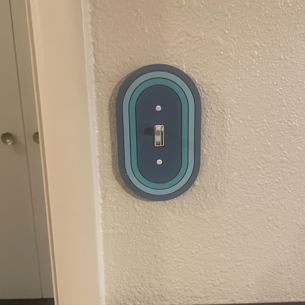 Tri-color Mid Century Modern Single Toggle Light Switch Cover and ...