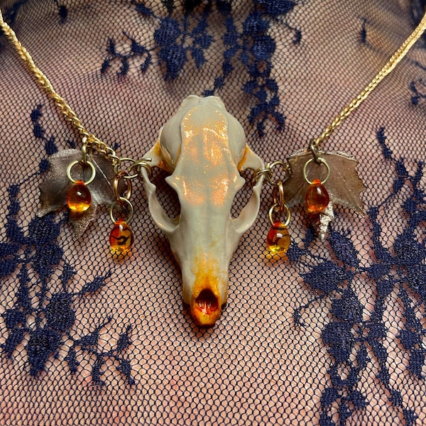 Nox Arcana Fox Skull Necklace - Etsy