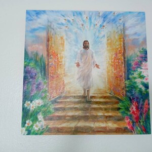 Jesus Returns Art Print of Jesus Christ Descending on White Horse With ...