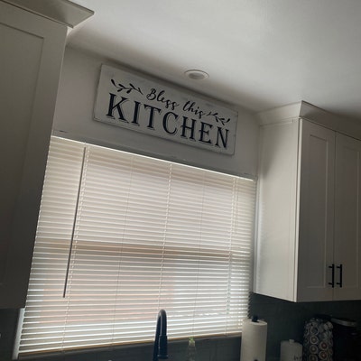 Bless This Kitchen Sign, Kitchen Sign, Rustic Wood Sign, Farmhouse Sign ...