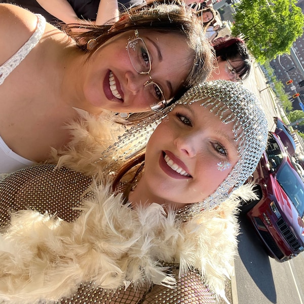 Pearlwhite Dreamy Jellyfish Hat Holographic Metallic Space Rave Hat ...