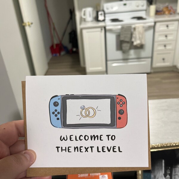 Engagement Gamer Card | Nintendo Switch Card | Funny Wedding Card ...