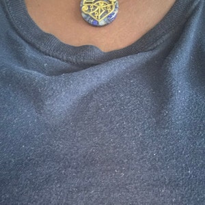 Orgone Pendant Necklace Silver Tree of Life Pentacle, Black Tourmaline ...