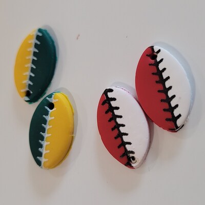 Football Shape Clay Cutter, Football Stud, Pointed Ellipse, Cookie ...