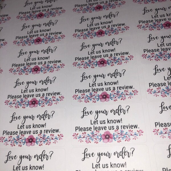36 Review Stickers, Business Packaging Stickers, Small Business ...