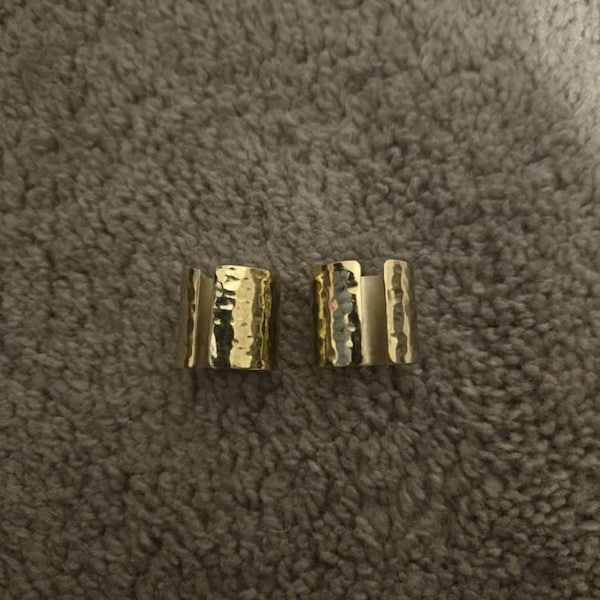 Textured Brass Hair Cuffs, Red or Yellow Brass, Loc Jewelry, Dread ...