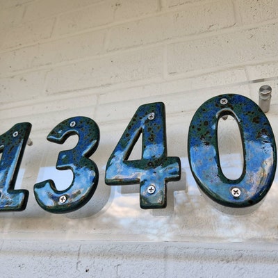 LARGE House Numbers Stoneware House Tiles Door Numbers Ceramic - Etsy UK