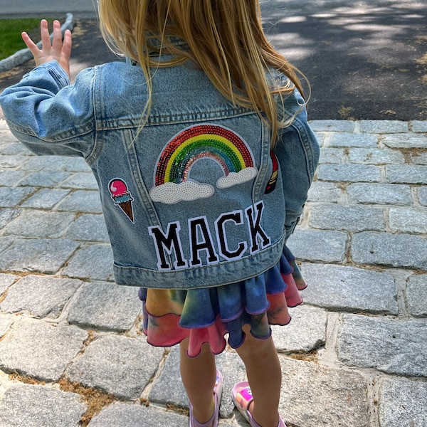 Personalized Girls Denim Jacket | Custom Kids Jean Jacket | Designed ...