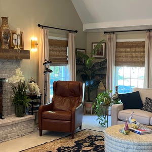 Luxury Heavyweight Linen Dual Pinch Pleat Curtains Textured Checks ...