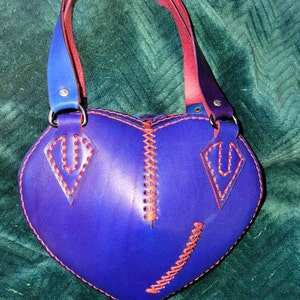 Heart Bag Leather Pattern PDF Goth Style Purse Digital Template - Etsy