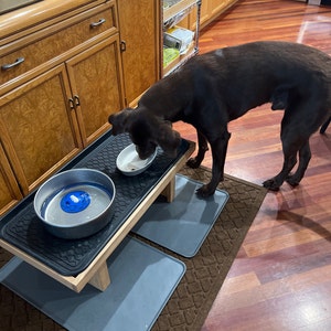 Tall Bowl Stand Elevated Dog Bowl Feeder Raised Dog Feeder Dog Lick Mat ...