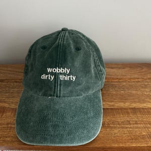 Custom Embroidered Cap Unisex Personalised Vintage Washed Out Cotton ...