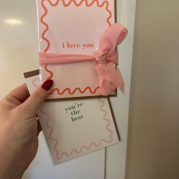 You're the Best Card, Squiggle Card, Trendy Thank You Card, Simple ...