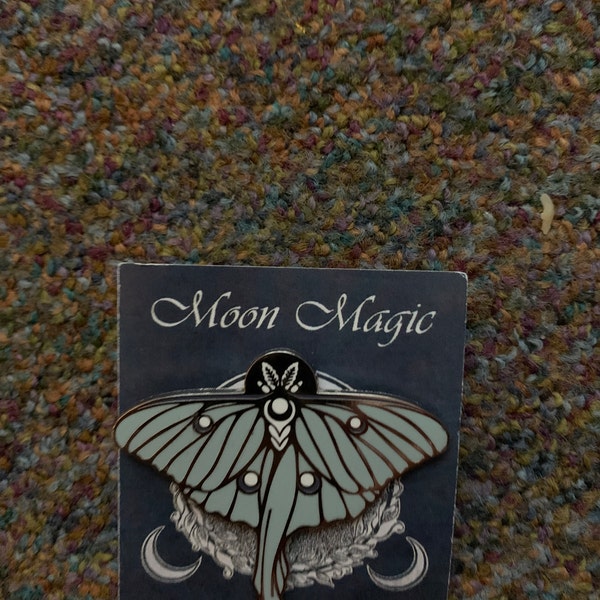 Luna Moth Enamel Pin - Moon Magic Broach - Etsy
