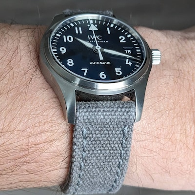 Basque Olive Canvas Watch Strap From 15oz Canvas, 20mm, 22mm, 24mm ...