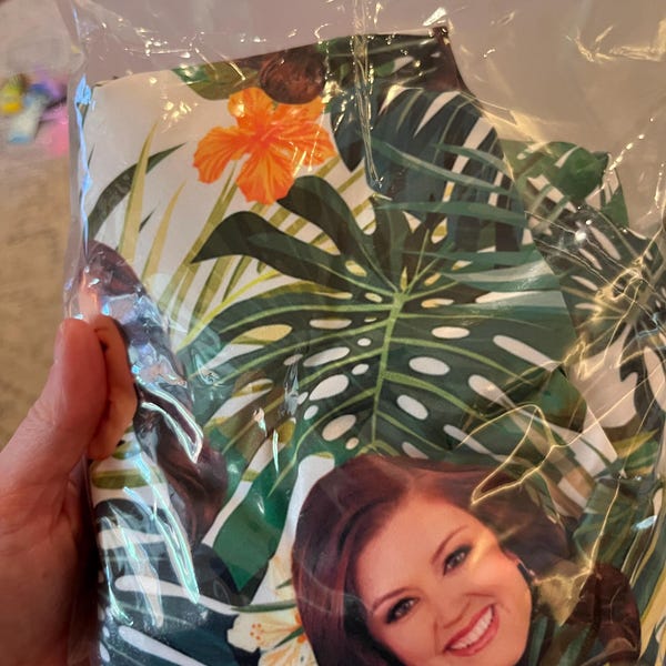 Custom Face Fans With Wooden Handle Head Cut Out Fans Personalized Hand ...