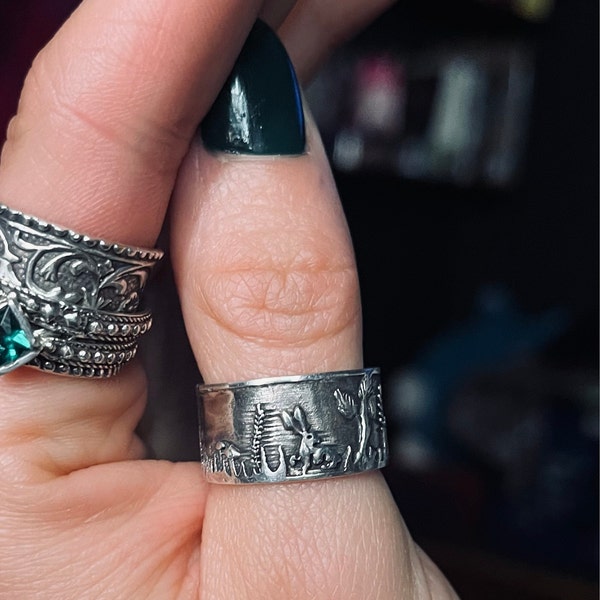 Angel Big Open Wings Ring, Wing Embossment Ring - Etsy