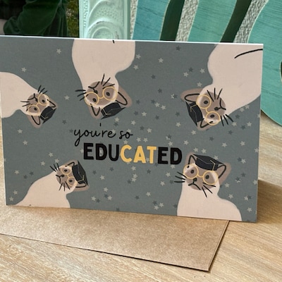 Cat Graduation Card, Funny Cat Lover Graduation Card, High School Grad ...