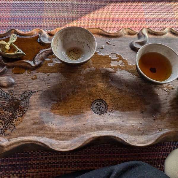 Wooden Tea Table "Сarps" 64*34cm Chaban for Gongfu Tea Ceremony, Wood ...