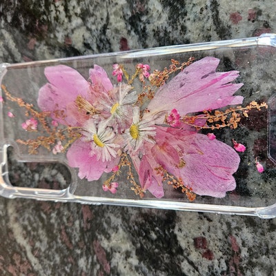 Pressed Flowers Phone Case Fit for Iphone 14 13 12 11/ XR SE/ - Etsy