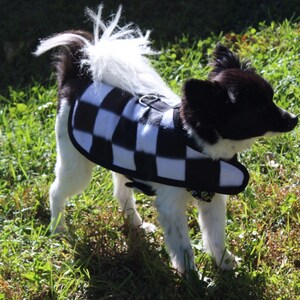 Racing Checkered Flag Fleece Dog Harness Coat - Etsy