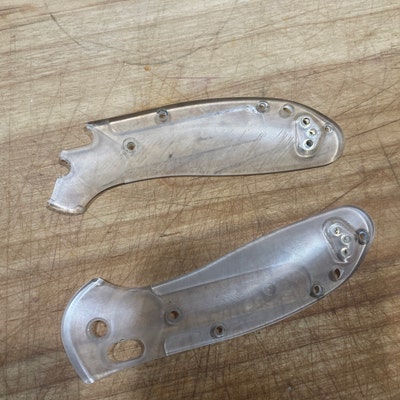 Titanium Flattop Deep Carry Pocket Clip for Sebenza Sand Blast Finish ...