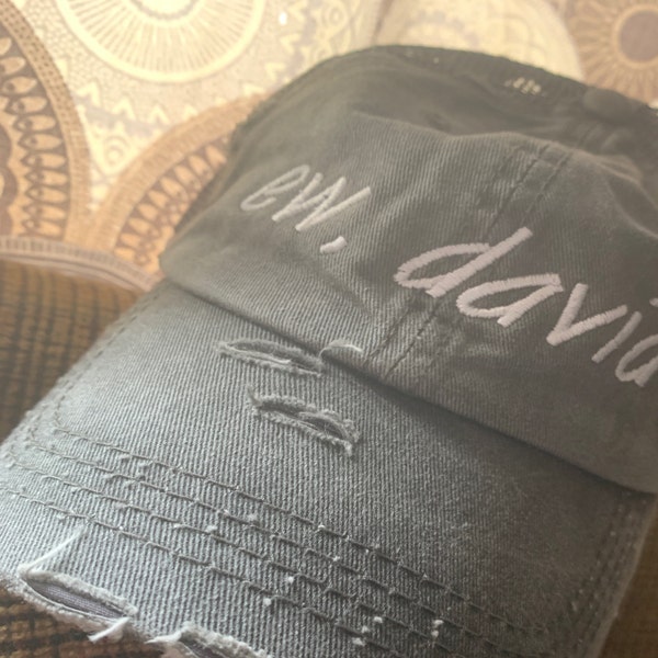 Ew, David Hat | Distressed Baseball Cap OR Ponytail Hat - Etsy