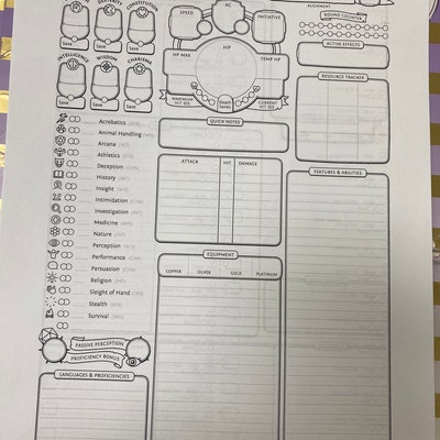 Dnd 5e Character Sheet: PDF Compatible With Fifth Edition Dungeons and ...