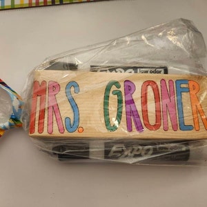 Personalized Teacher Whiteboard/chalkboard Eraser Gift Set, Hand ...