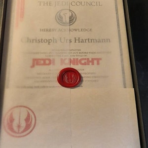 Deluxe Sith Lord Certificate in a Luxury Gift Box Personalised With Any ...