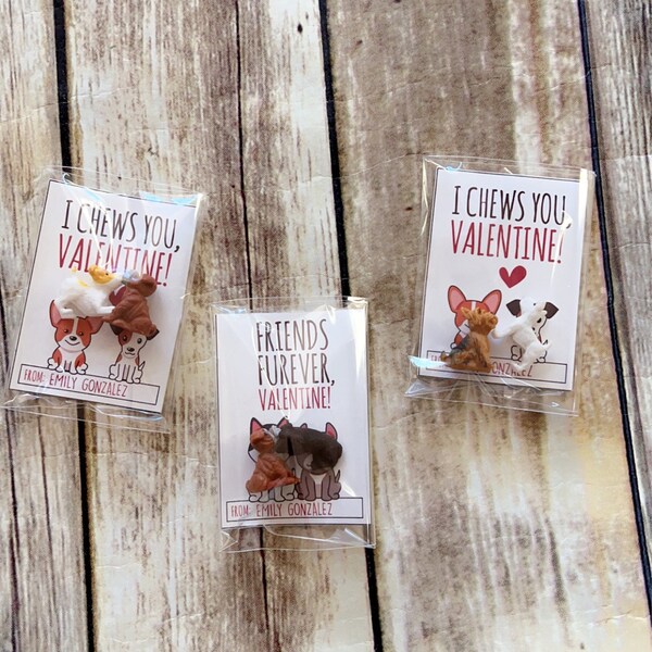 Puppy Dog Valentine Cards for Classroom, Printable Valentines ...