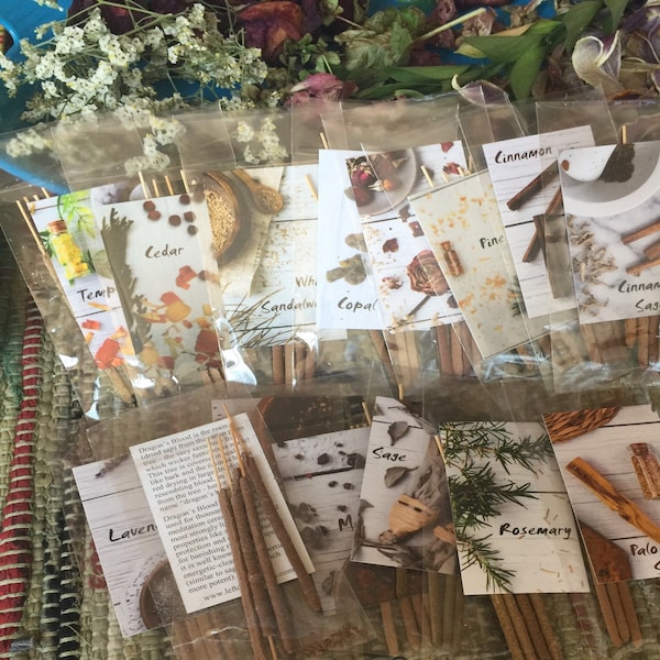 Incense Sample Pack - All-natural, Organic, Vegan, Herbal, Hand-rolled ...