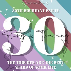 30 Flirty & Thriving Welcome Sign 30th Birthday Welcome Sign Template ...