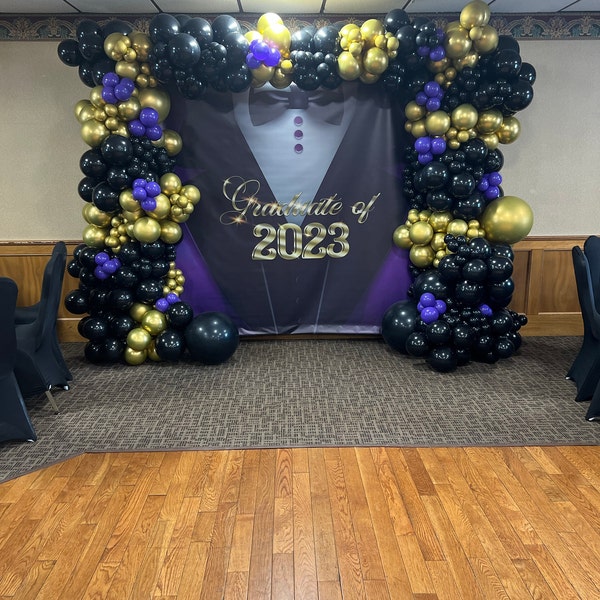 Custom Backdrop Prom Gold Tuxedo Backdrop Classic Man Backdrop Prom ...